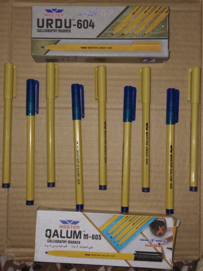 Pack of 10 urdu cut markers 604 Blue - Calligraphy Marker | Daraz.pk