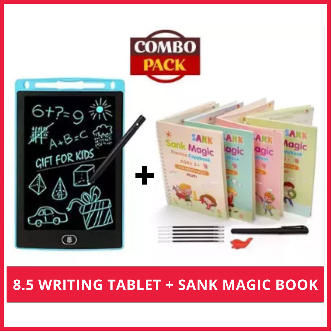 Combo Pack Sank Magic Practice Copybook + 8.5 Inch Writing Tablet for ...