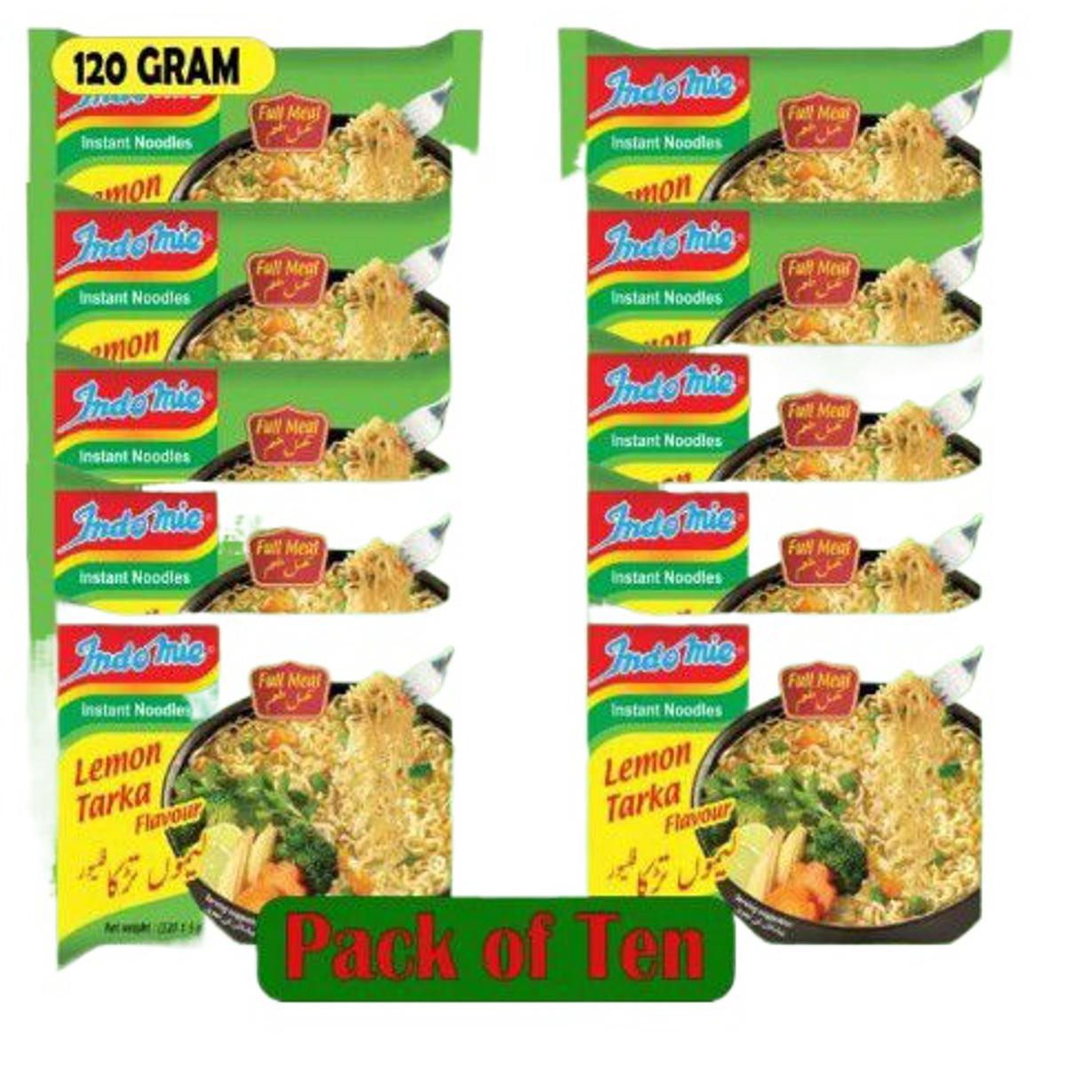 Pack of 10 indomie noodles,lemon Tarka flavour,weight 1.2 kg | Daraz.pk