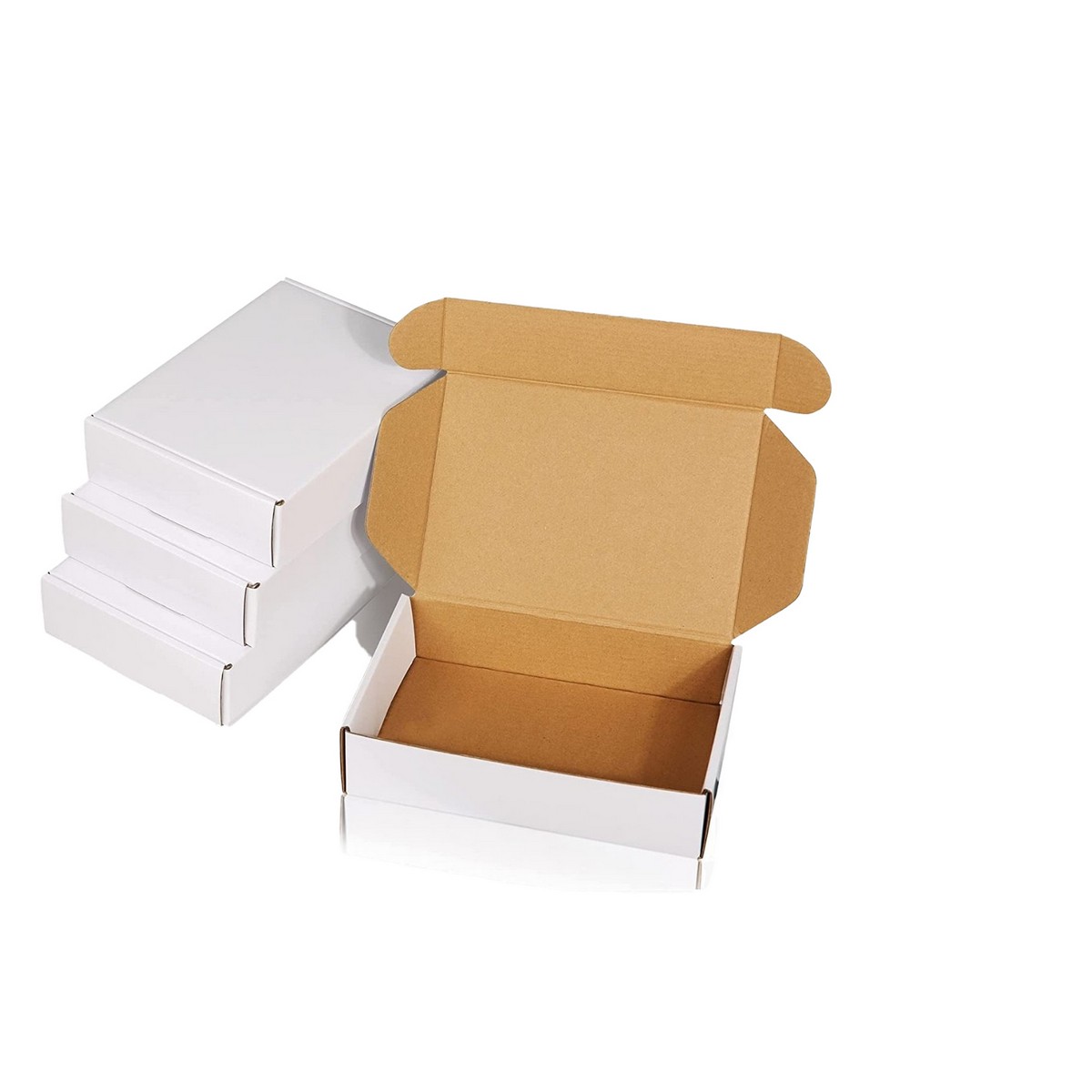 Pack of 20 Packaging Shipping Boxes (white) Corrugated 3-Ply - Sizes ...