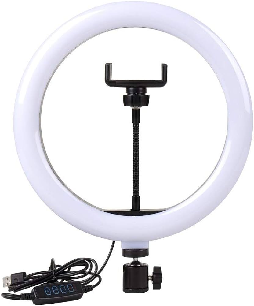 10" / 26cm RingLight (STAND IS NOT INCLUDED) With Phone Holder & 3 ...