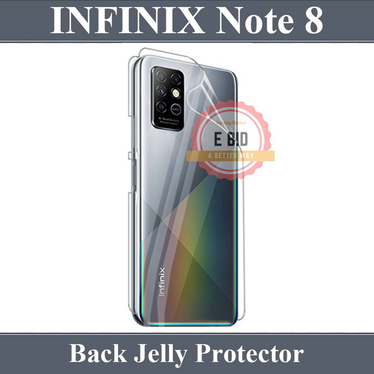 Infinix Note 8 Back Jelly Protector Clear Soft Protection Film ...