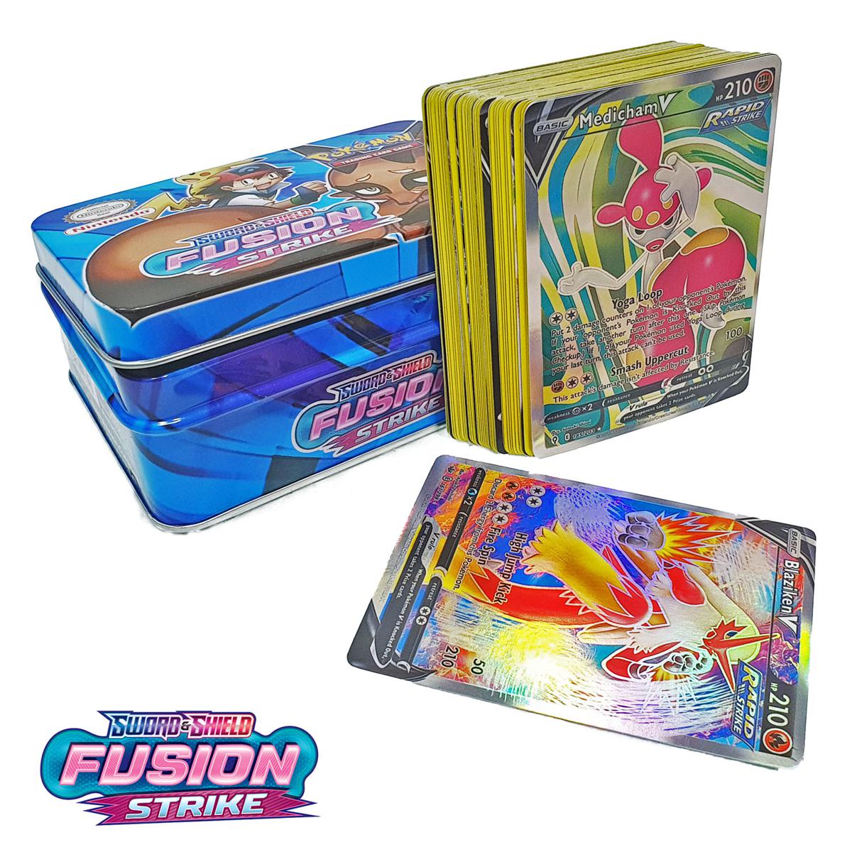 Pokemon Trading Cards Metal Fusion Set Pack Of 50 Cards With Metal Box ...