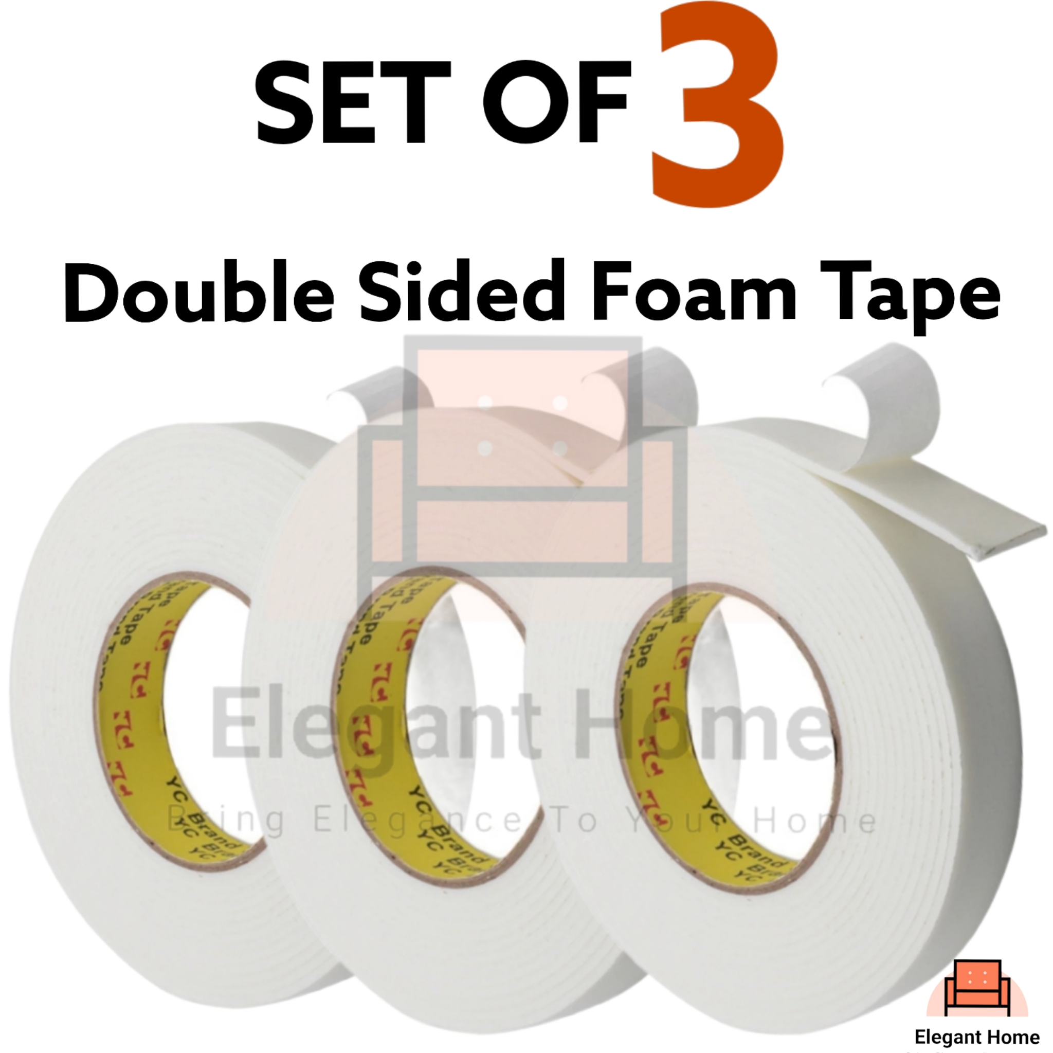 Double Sided Foam Tape, Super Strong Double Tape, Powerful Adhesive ...