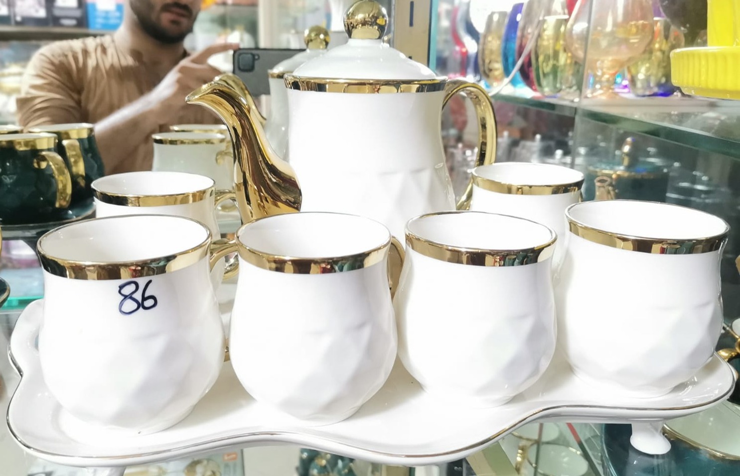 Elevate Your Tea Experience: Deluxe Ceramic Tea Set with 6 Cups + 1 ...