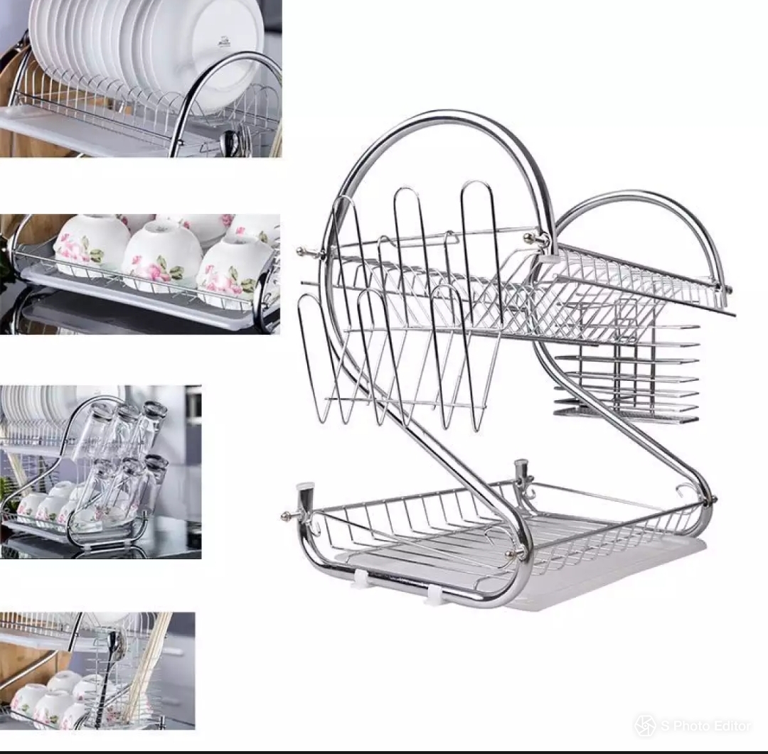 Fancy new design s shape crockery stand kitchen organizer for modern ...
