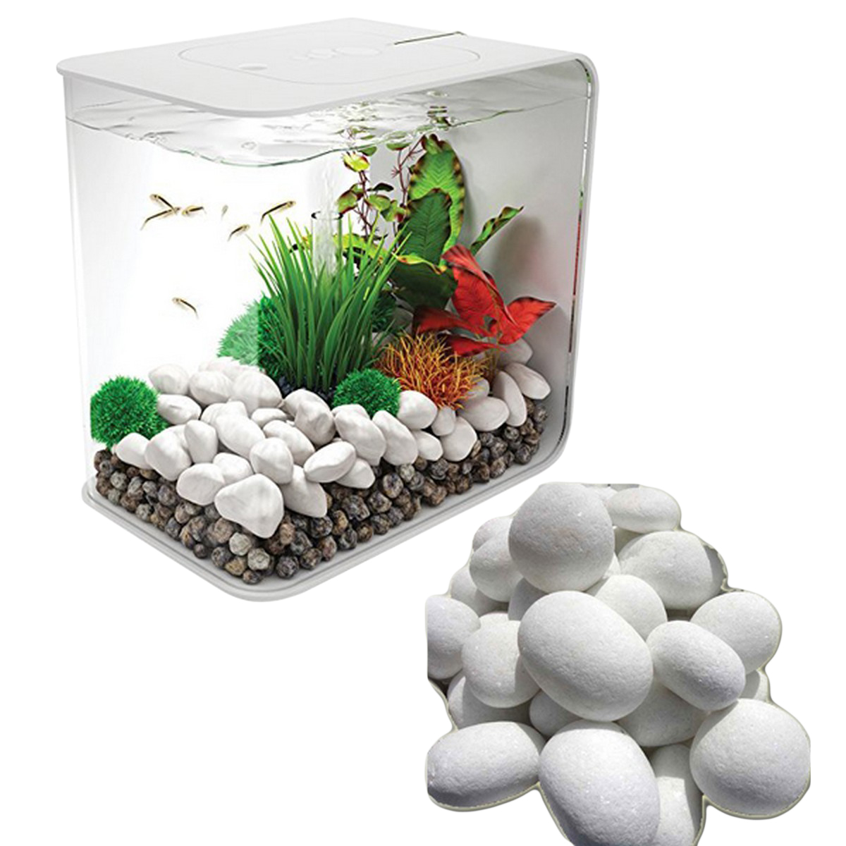 Pure White Stone Natural Stones 1 KG Bag | Daraz.pk
