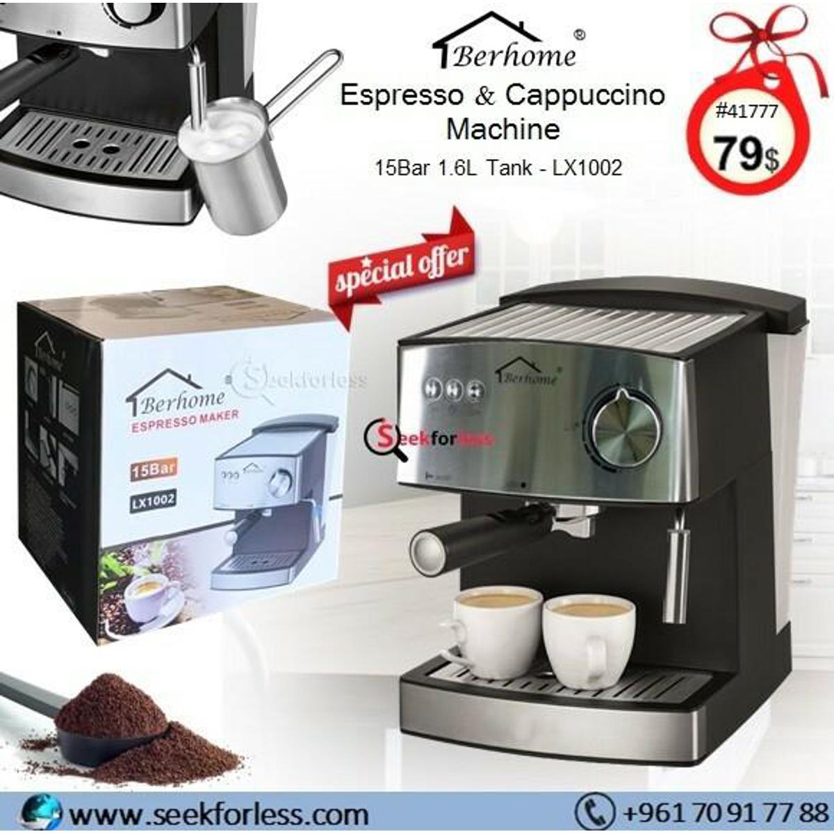 Fully Automatic Premium Coffee Cappuccino Espresso Machine | Daraz.pk