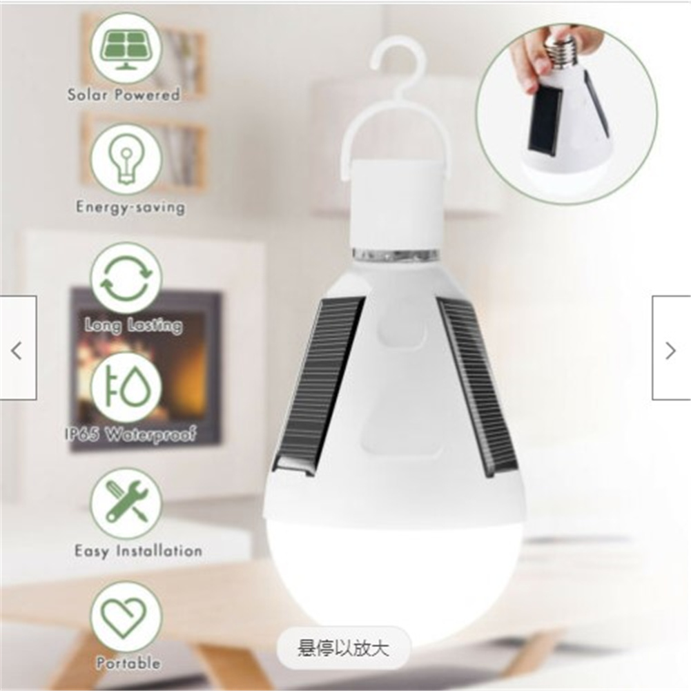 Life Eraser 12w Led Solar Panel Light Bulb Tent Yard Garden Portable ...