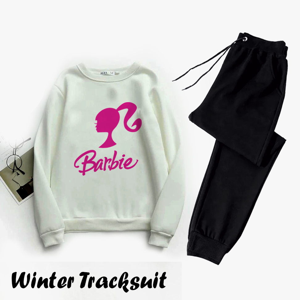 Winter Collection Fleece Sweatshirt and Trouser Barbie Face Printed ...