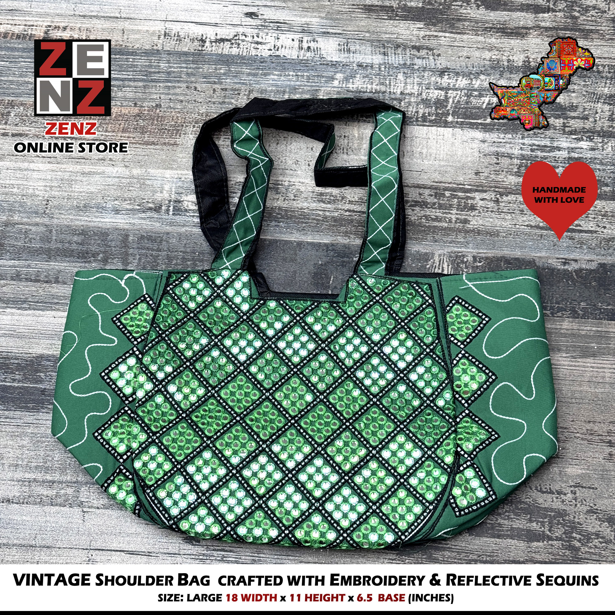 Pakistani Traditional Cultural Embroidered Hand Shoulder Boho Bag Purse ...