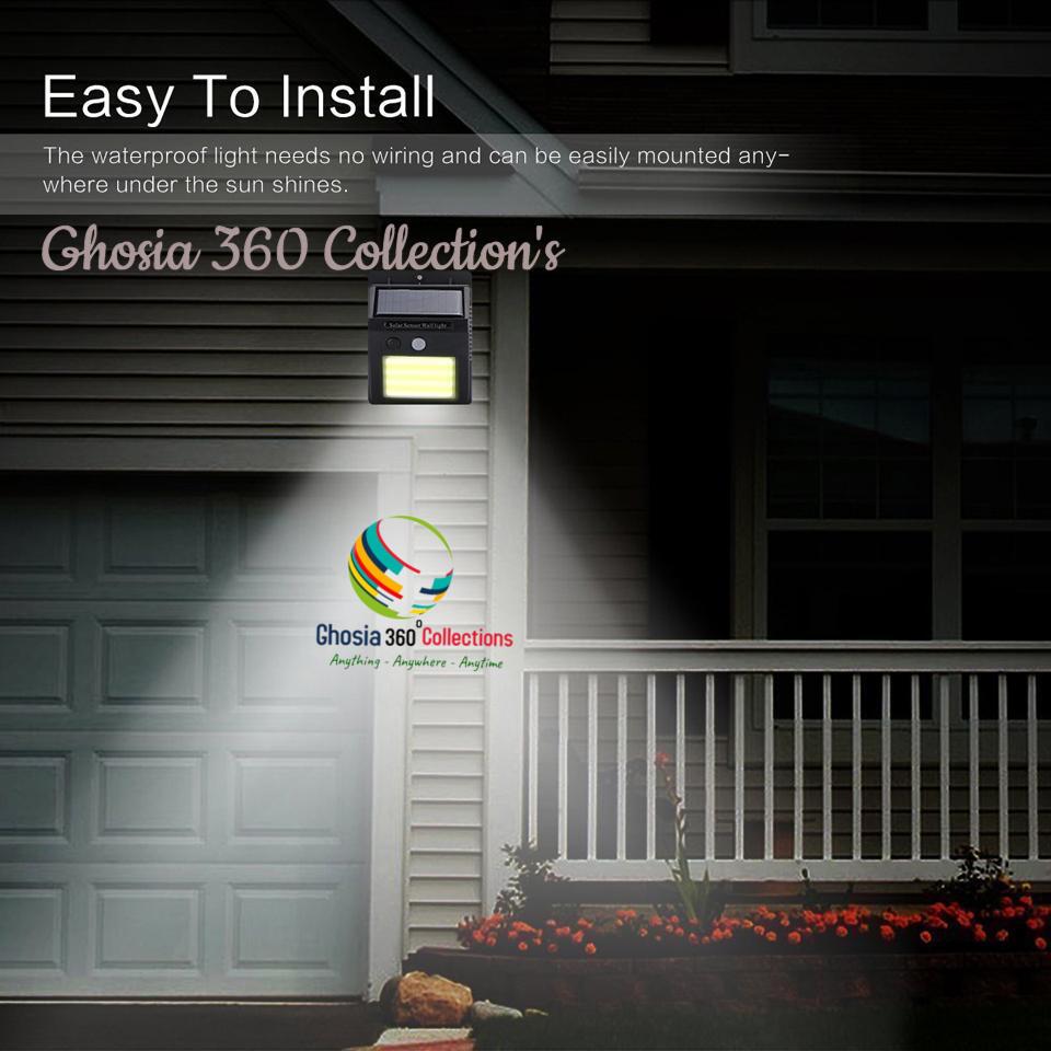 48LED COB Solar Light Human Infrared PIR Motion Sensor Wall Lamp ...