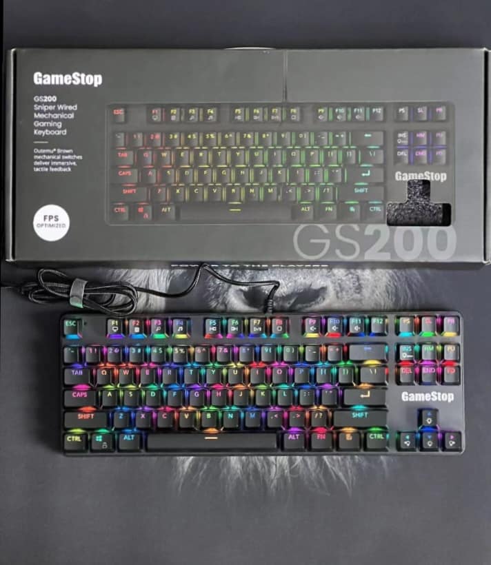 GameStop GS200 RGB Gaming Mechanical Keyboard - Outemu Brown Switches ...