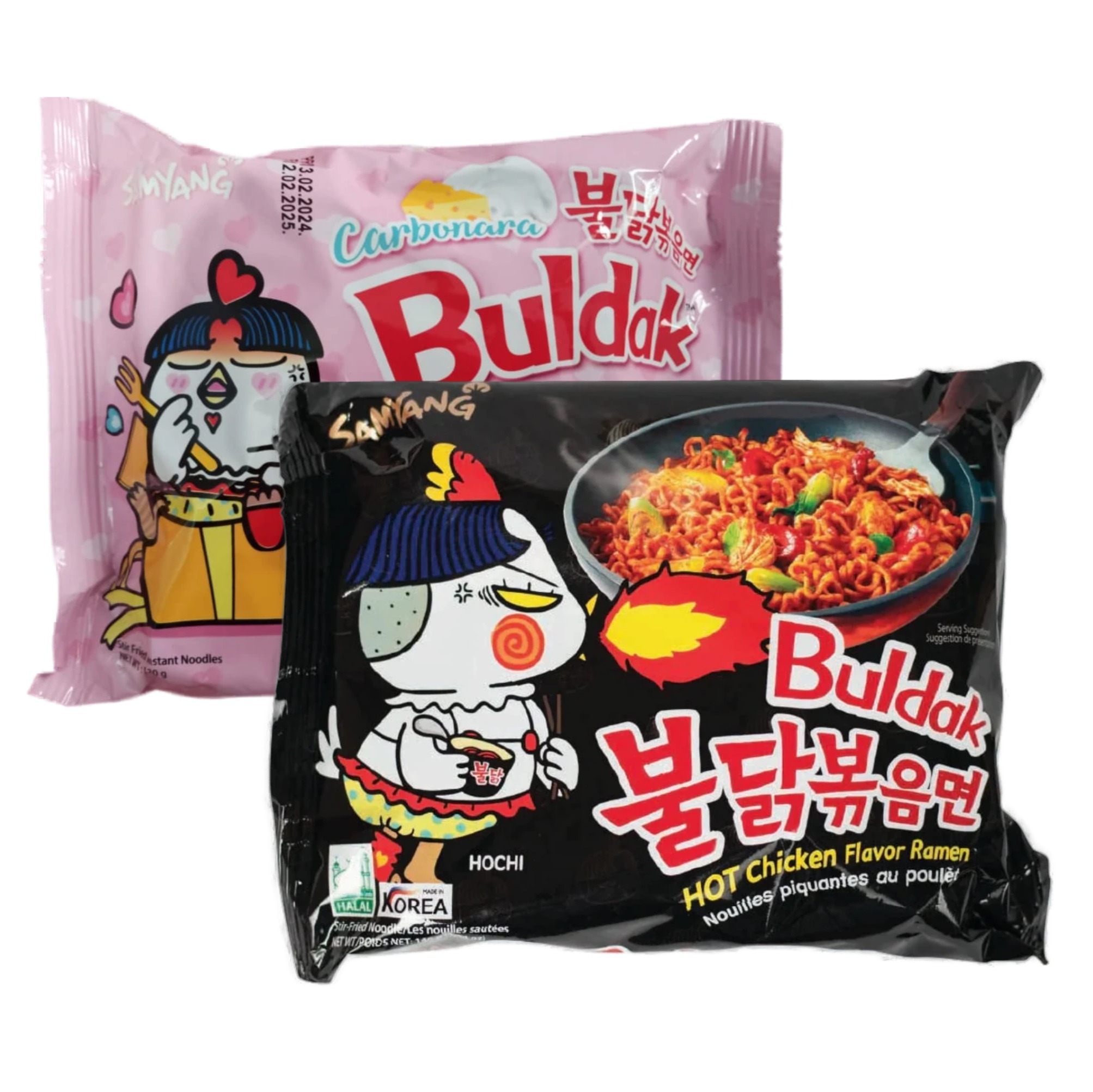 Samyang 2 Pieces (Black+Pink) Black Hot Chicken Flavor Ramen + Pink ...