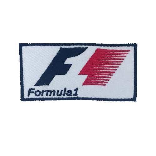 Formula One F1 racing car motorbike logo shirt jeans back bag repair ...