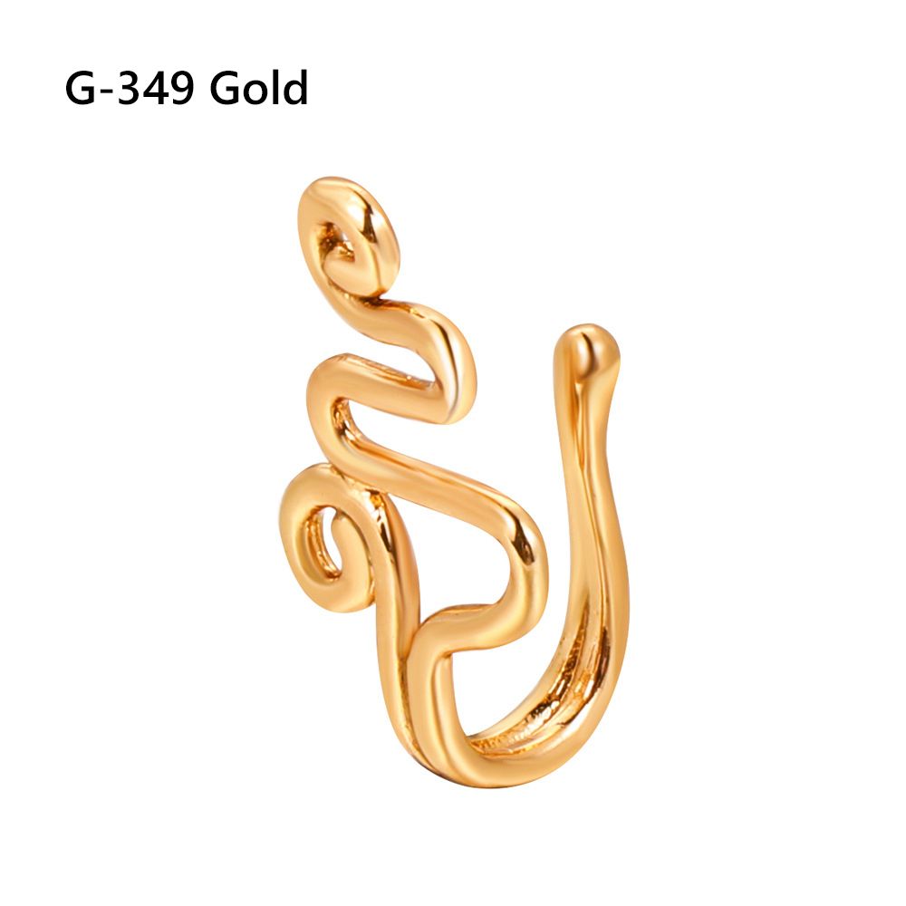 Women and Girls Crystal Nose Cuffs Fake Nose Cuff Clip-On Nose Ring ...