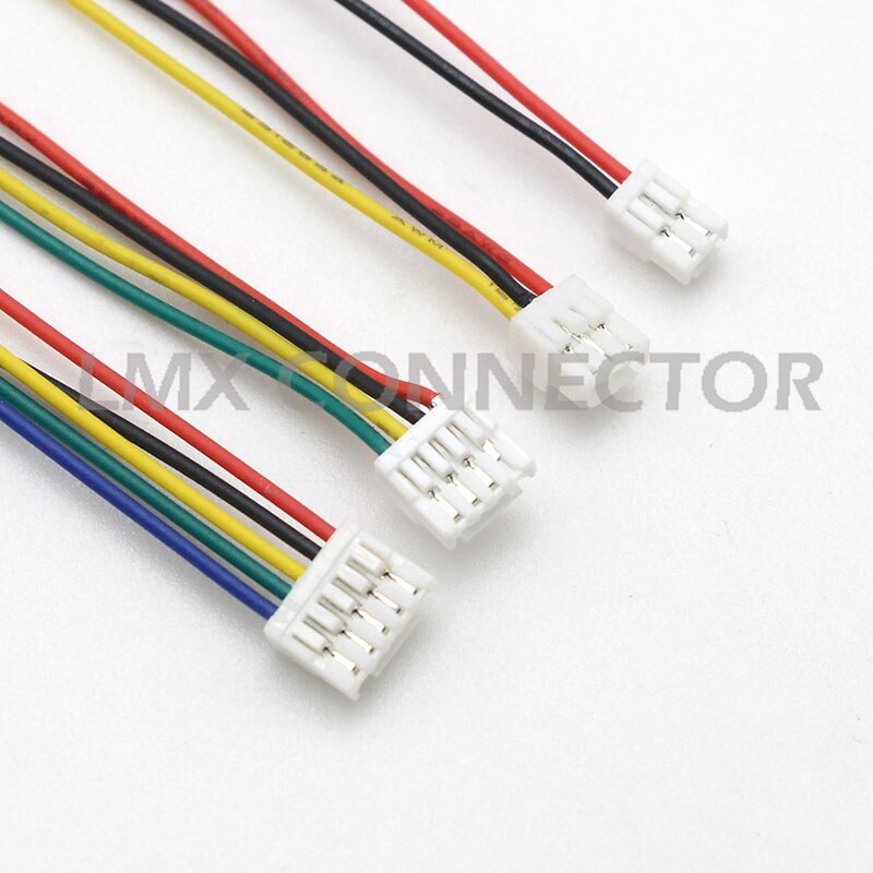 10 PCS JST GH Series 1.25mm Cable Wire Connector 2P 3P 4P 5P 6P 7P 8P GH1.25 with Lock 150MM ...