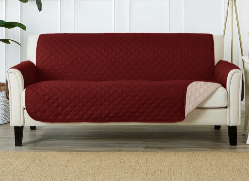 Sofa Cover | Three Layer Quilted Sofa Covers Runner | Cotton Fabric ...