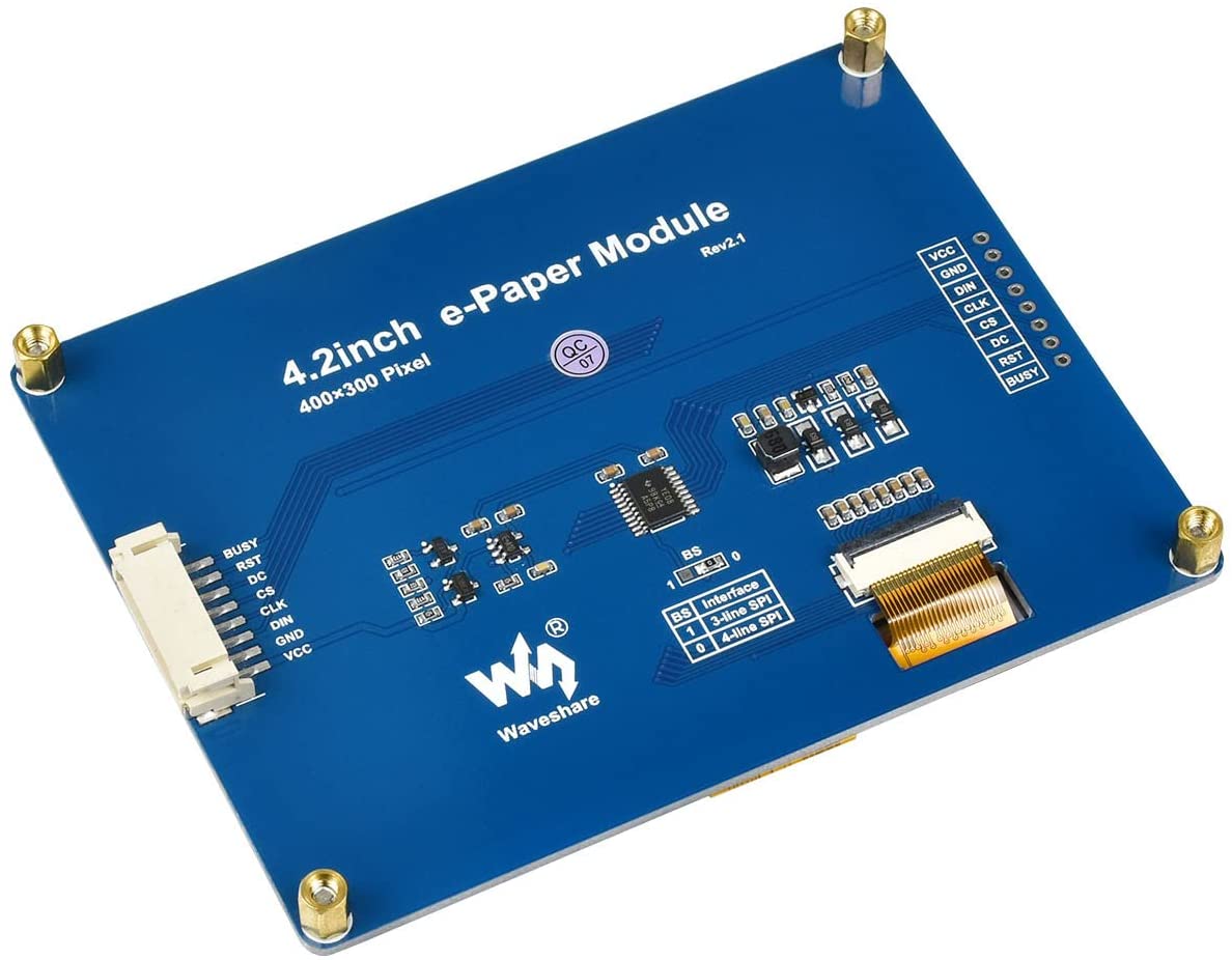 Wavéshare 4.2 Inch E-Paper Display Module Kit 400 x 300 Resolution 3.3v/5v E-ink Electronic ...