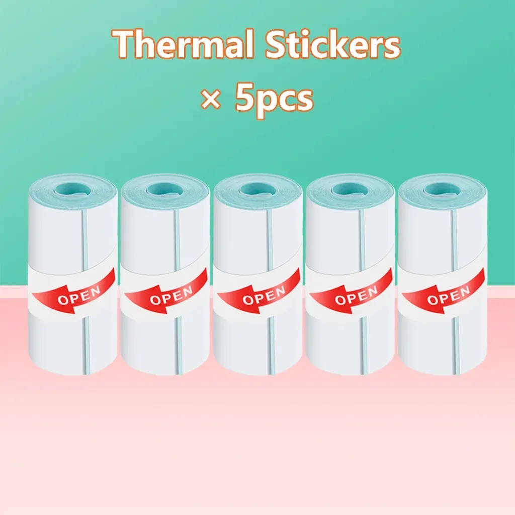 Print Paper Mini Portable Thermal Printer Paper Sticker White Thermal ...