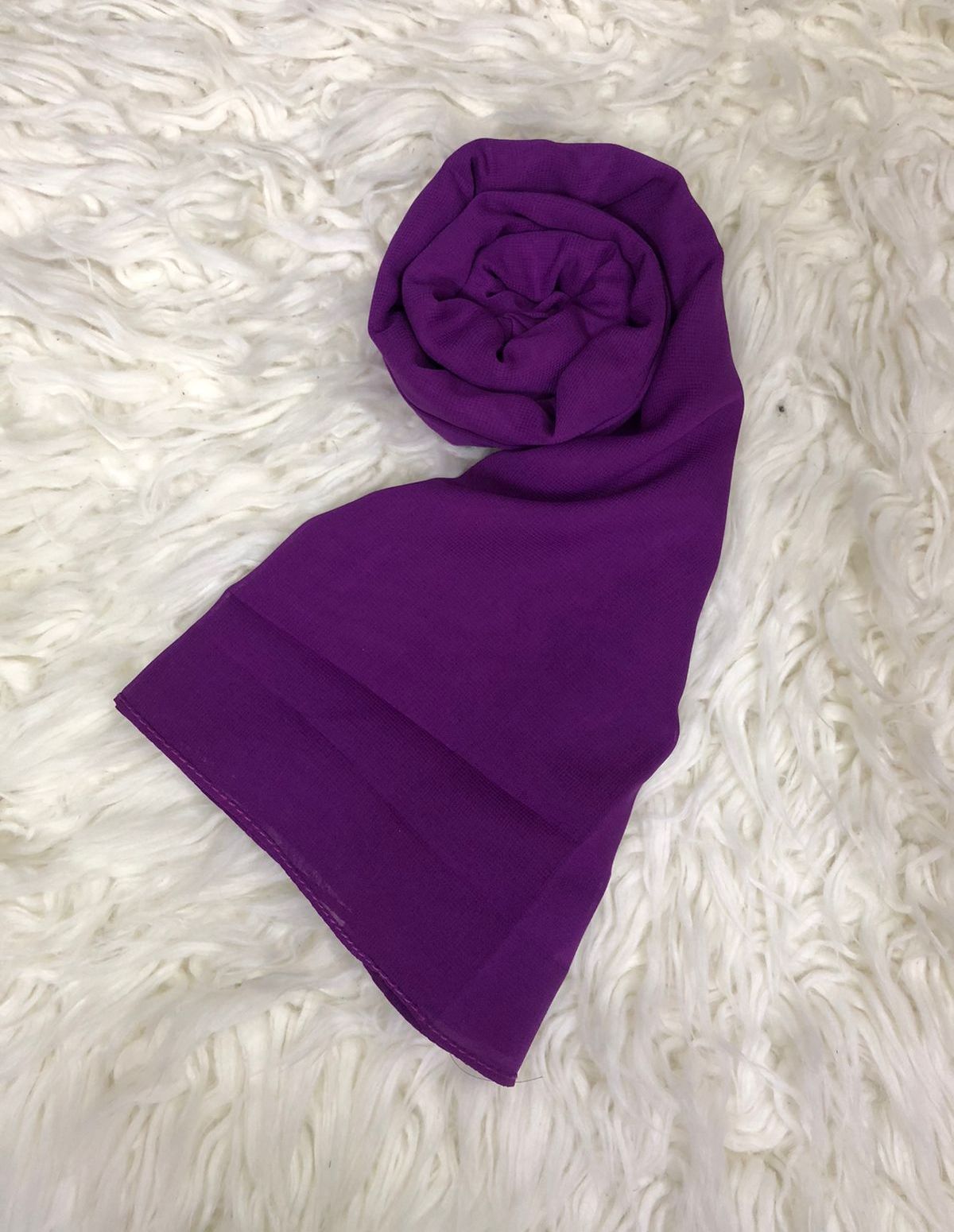 Chiffon Georgette Hijab Scarf for girls Easy to wear Double Loop Plain ...