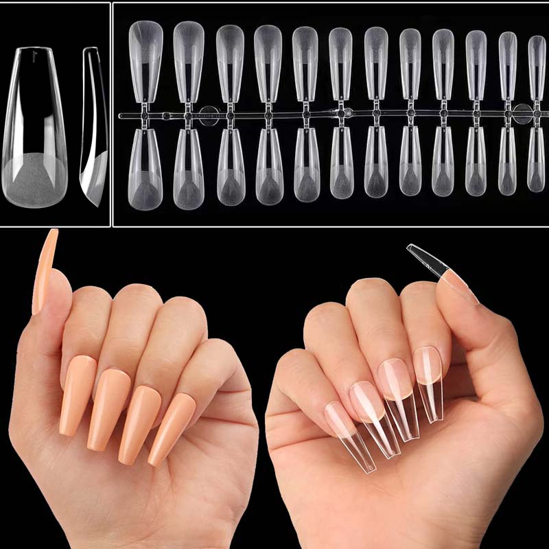 120cs Short Almond Oal ail ips Extension Stem Sculpted Coer ail el ...