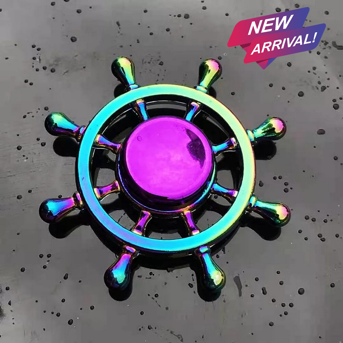 Boat Handle Rainbow Metal Fidget Spinner | Daraz.pk
