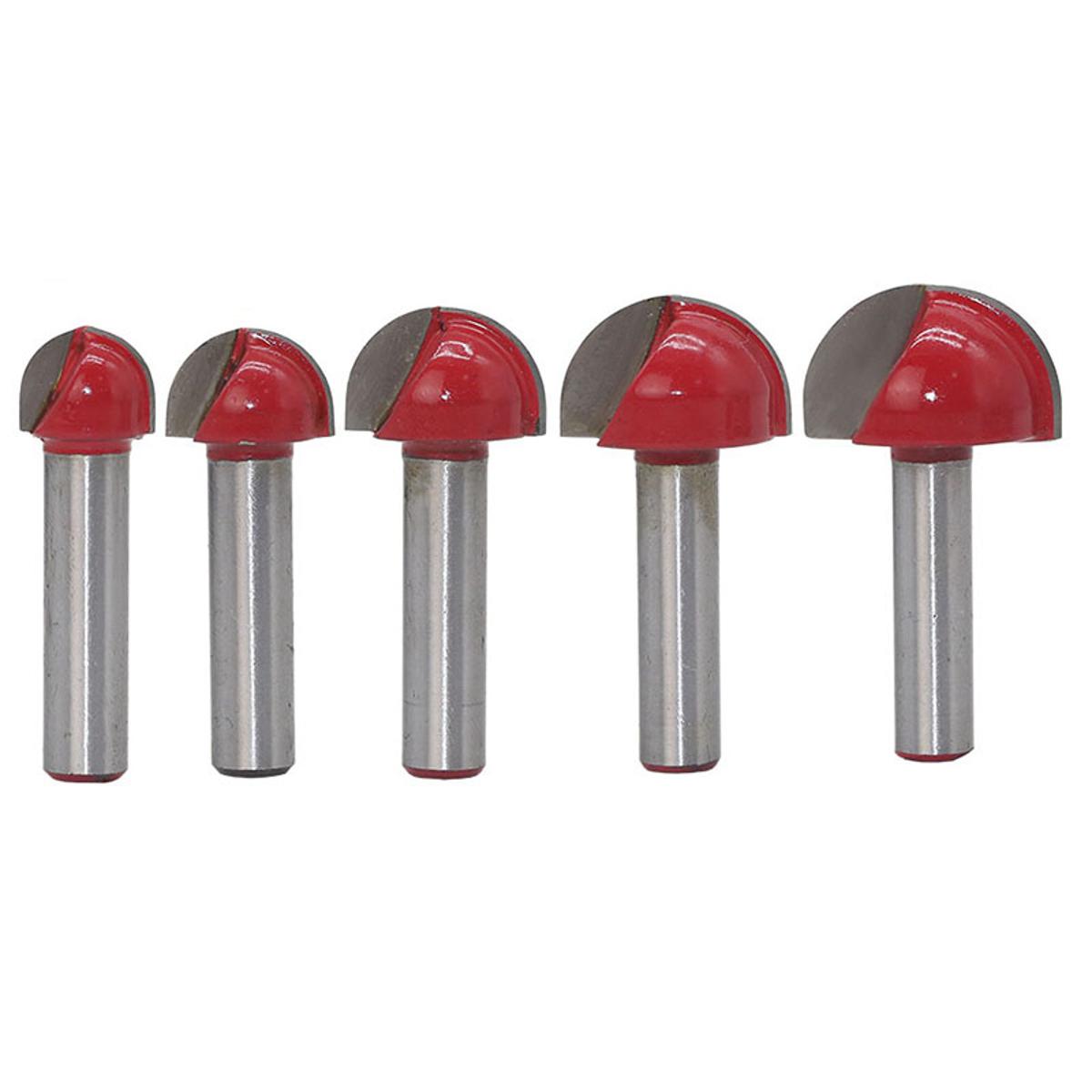 roter bits 5Pcs 6.35mm & 12 mm(1/2)"Shank Double Edg Router Bits for ...