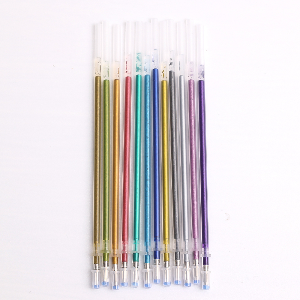 12 Color Refill Color Gel Refill Flash Office Supplies Signature Pen ...