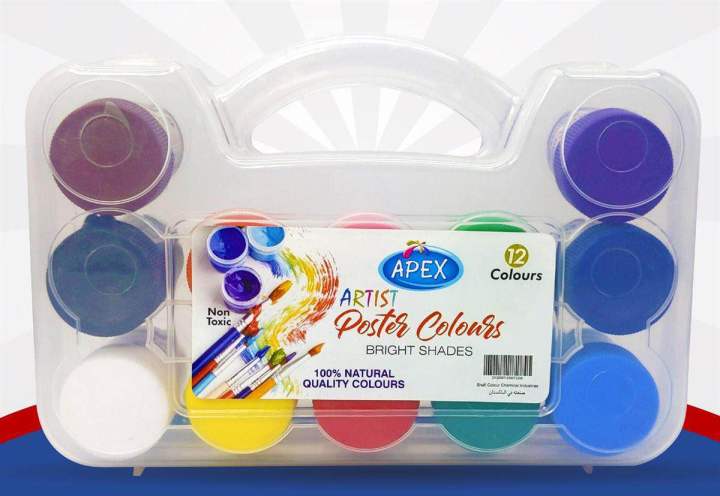Poster Colours 12 pieces - Poster Colors Set - Poster Colors for ...