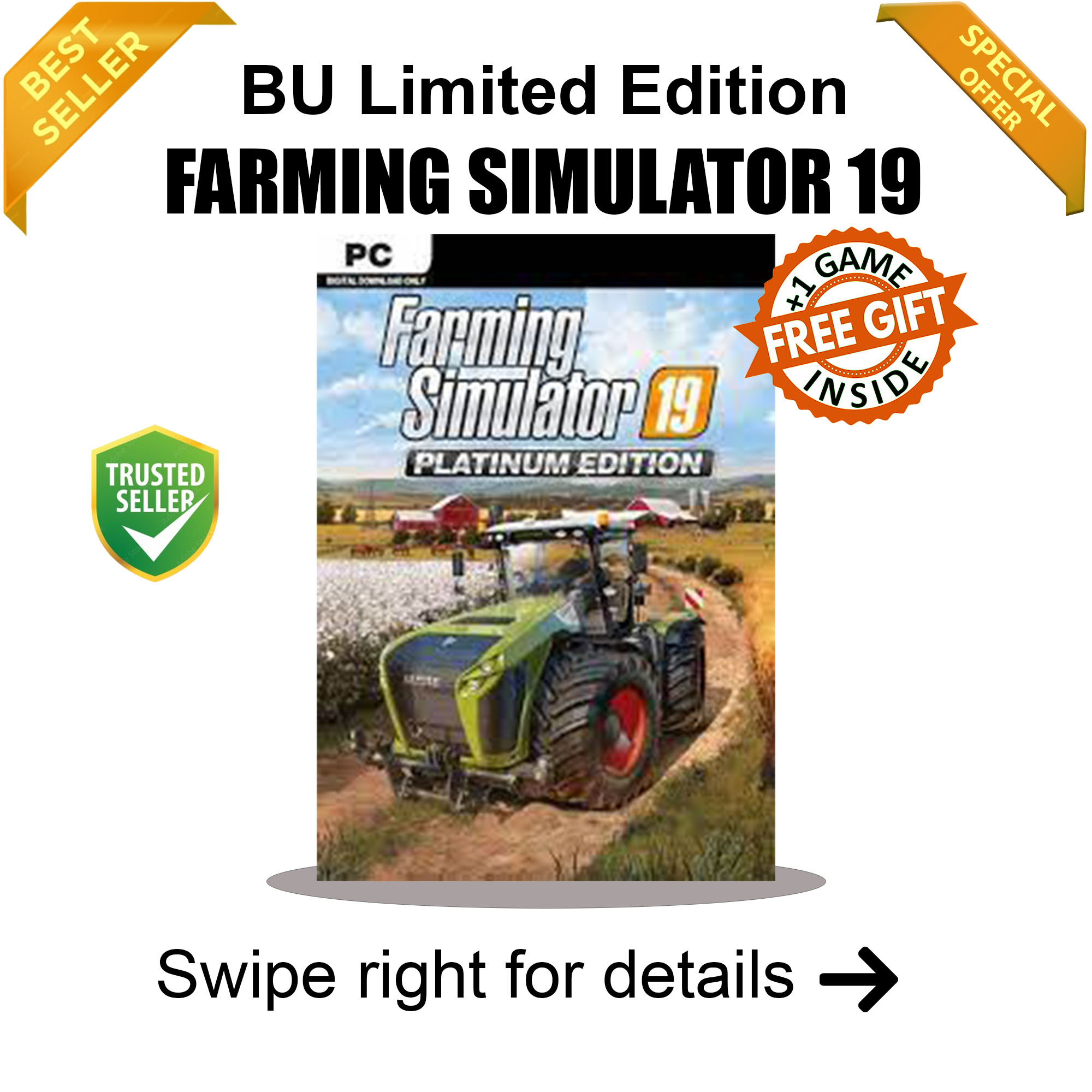 FARMING SIMULATOR 19 - GAME FOR PC (QR CODE + FREE GIFT) – GAME IN ...