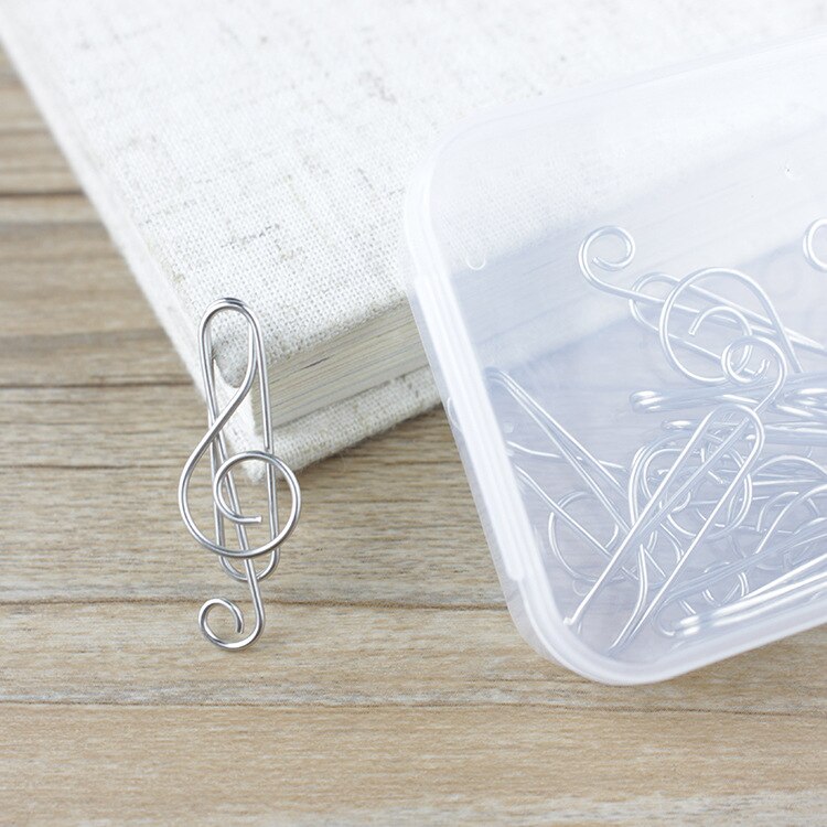 20pcs Mini Rose Gold Note Paper Clips Decorative Gold Music Binder ...