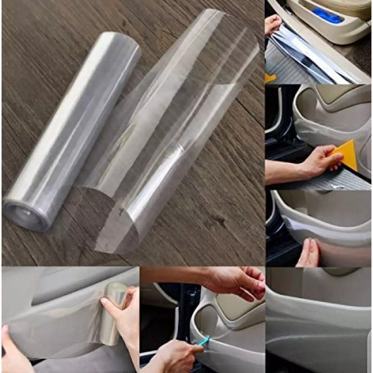 4 Feet x 1 Foot Transparent Super Glossy Shine Tint Tape For cars ...