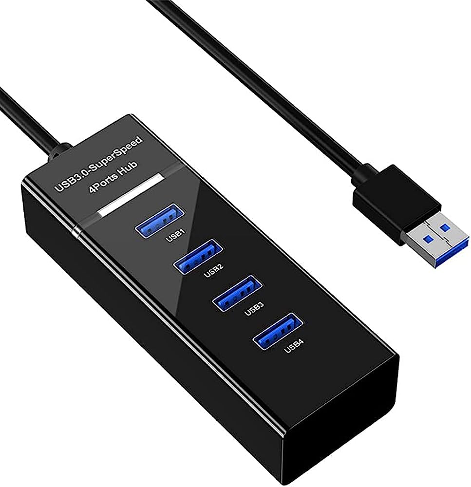 USB 3.0 Hub 4 Ports High Speed usb 3.0 port Hub Splitter Fast Data ...