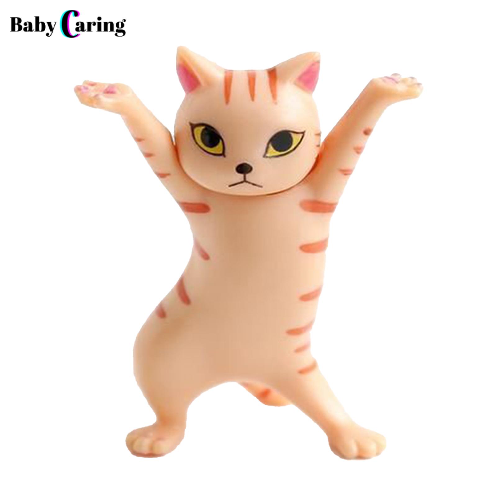 Animation Cat Model Mini Funny Cartoon Cat Statue Ornament Adorable ...