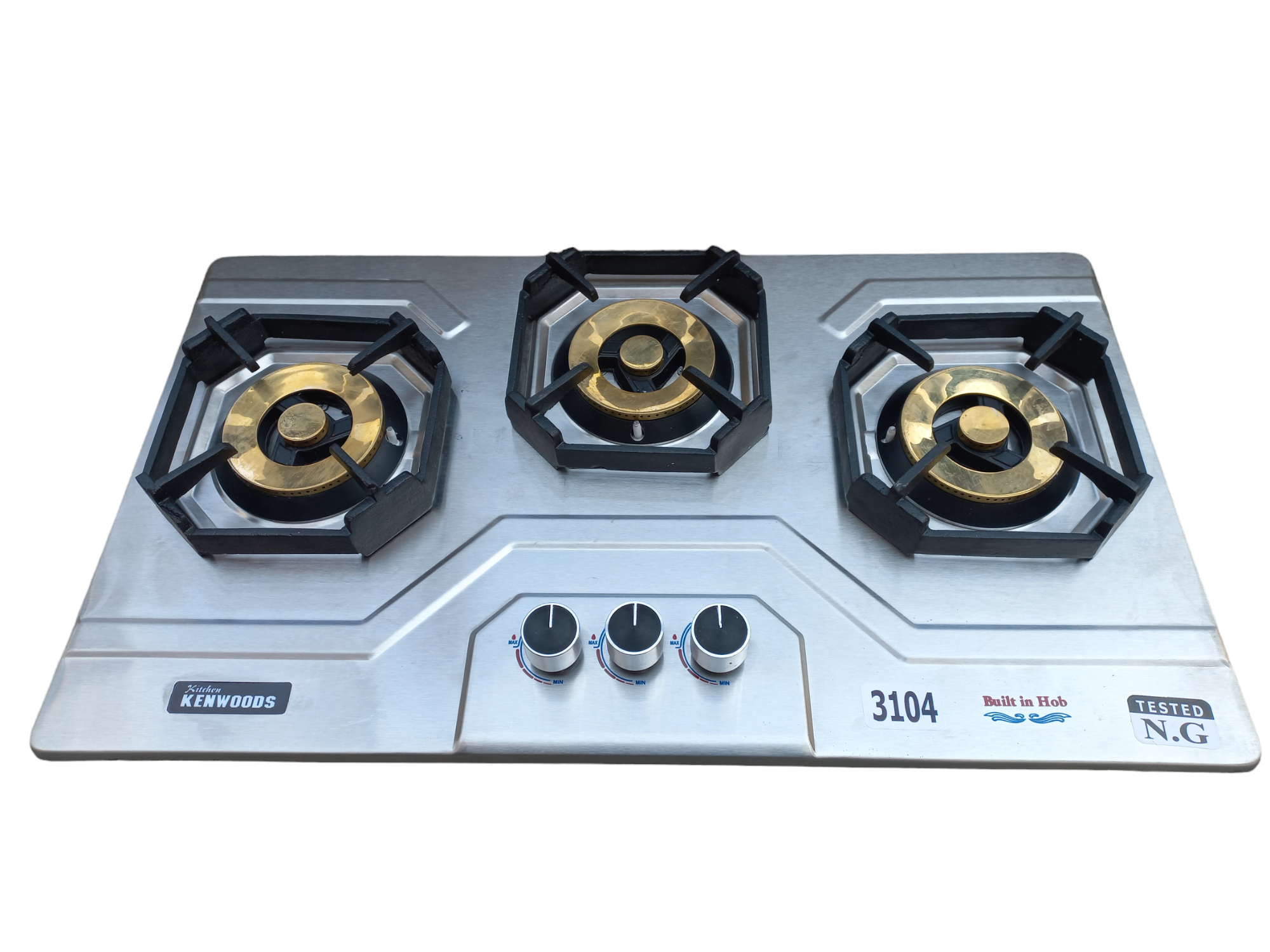 Kitchen Kenwood Brass Burner Hob With Stainless Steel Top And Auto ...