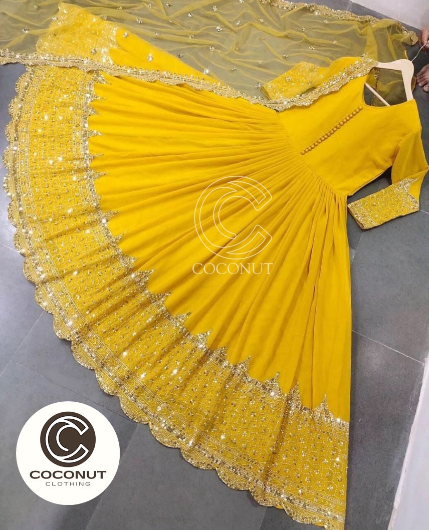 Heavy Border Sequence Embroidery With Embroidered Dupatta 3PCs | Daraz.pk