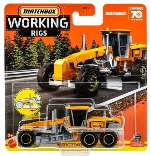 Matchbox 2023 Working Rigs MBX Road Grader - 1/64 scale diecast model ...