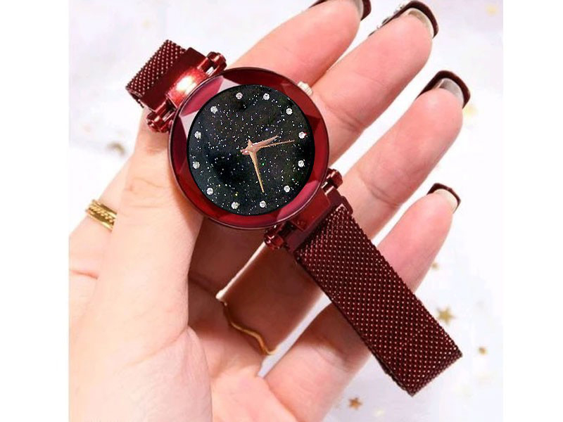 luxury ladies magnetic watch For Girls | Women Magnet Buckle Watch ...