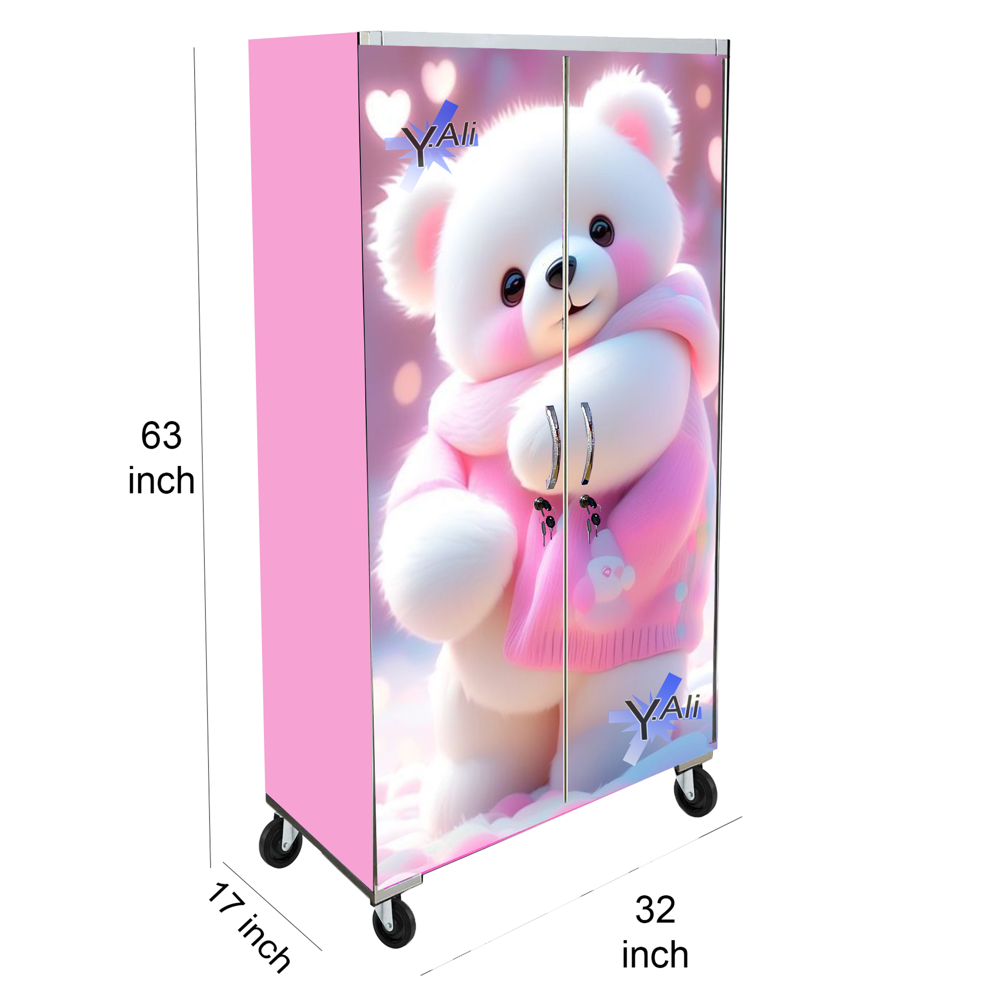 5 Feet Cartoons Theme wooden Sheet Wardrobe For Kids Cupboard Almari ...