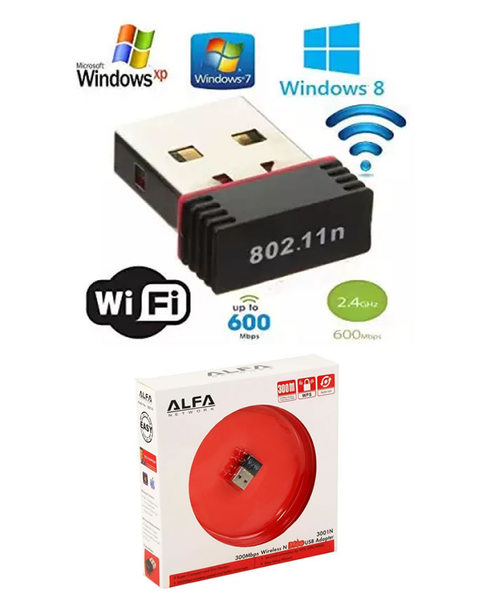 Alfa Mini Wifi Adapter/Catcher 300-Mbps Alfa Usb LAN Card For Computer ...