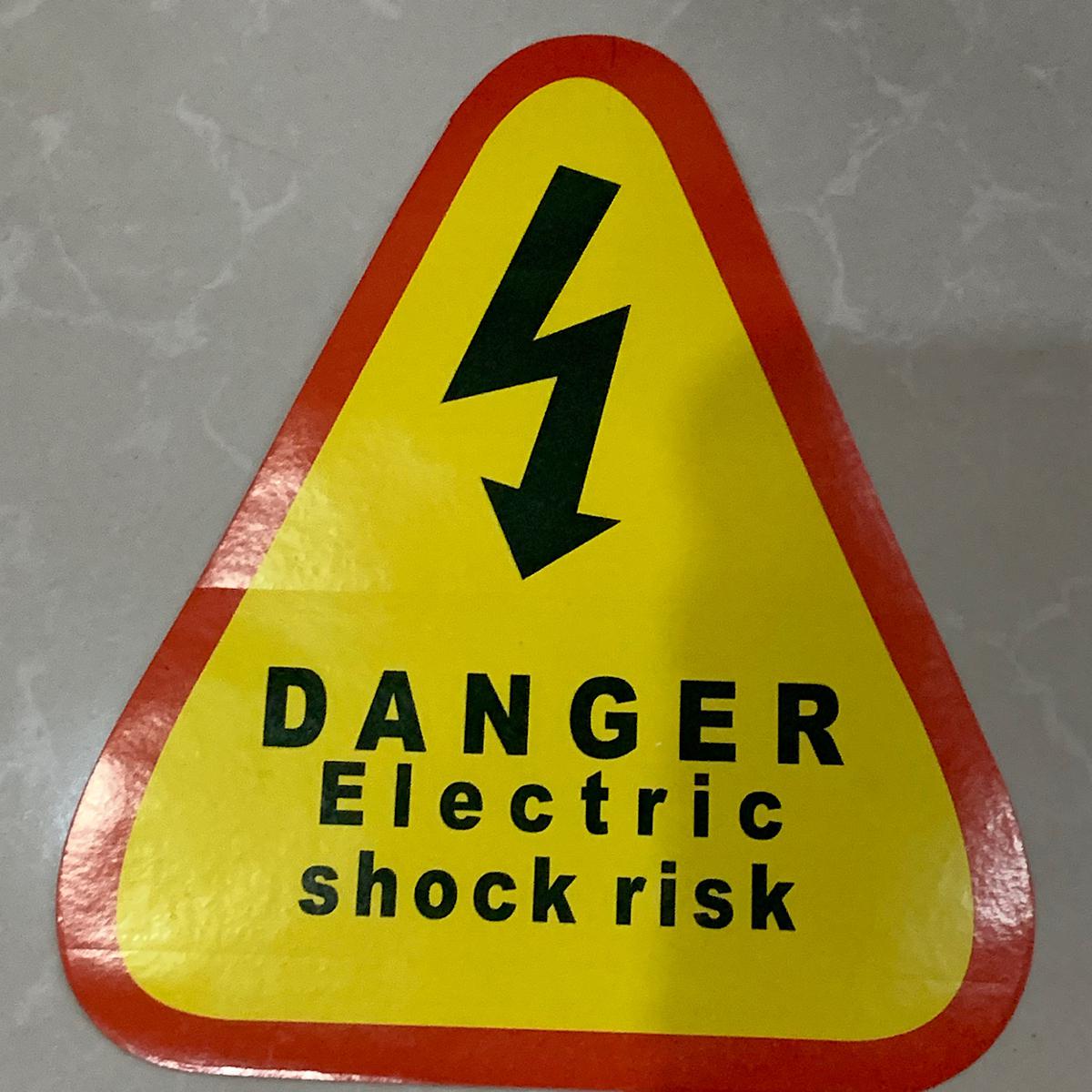 High Voltage Hazard Be careful there is electricity Warning Labels ...