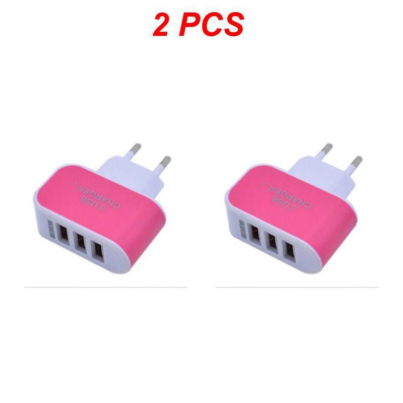 2024 Universal 3 USB Multi-Port Wall Home Charger EU/US Plug Wall ...