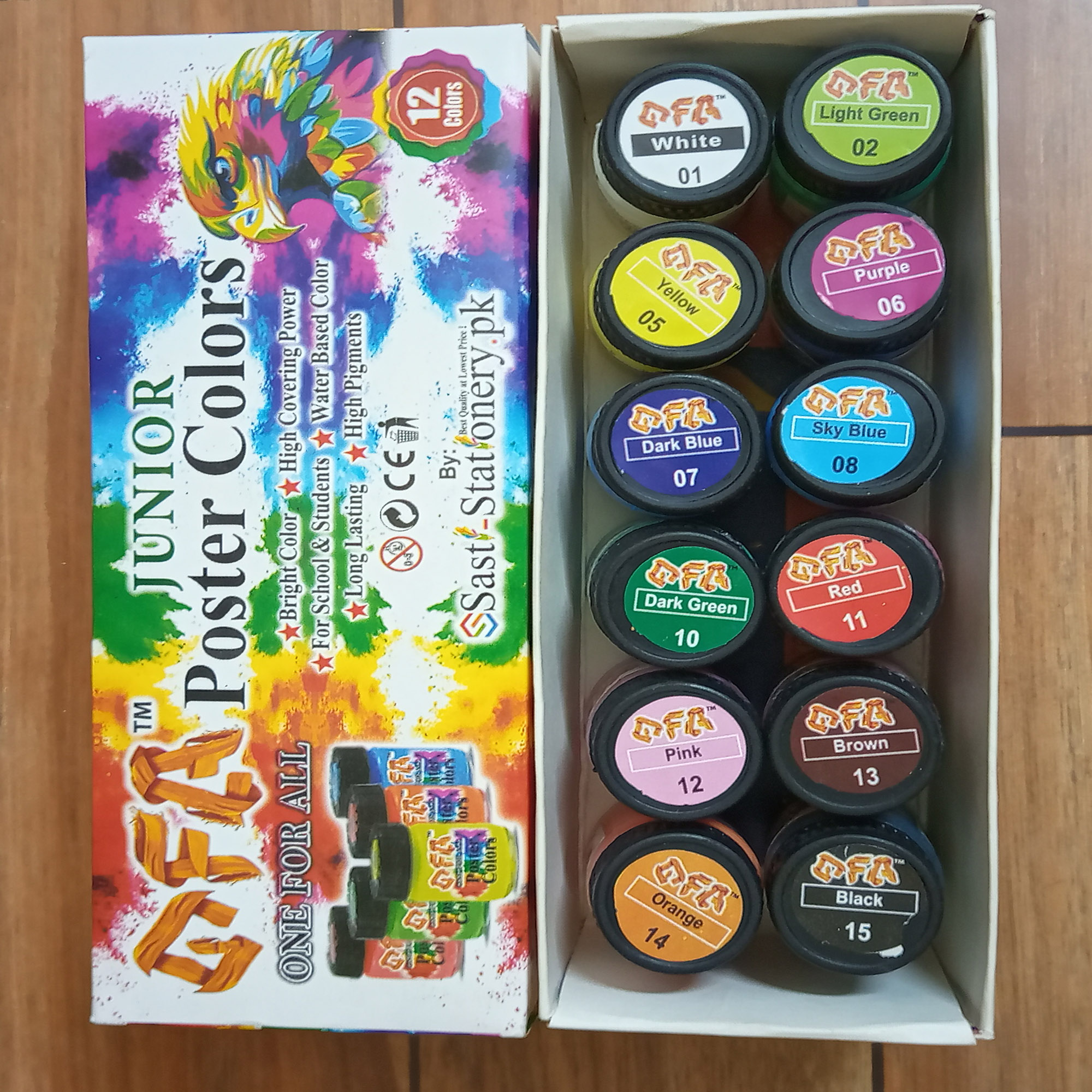 Pack of 12 Poster Colors Multi / Face Paints / 12 OFA Poster Color ...