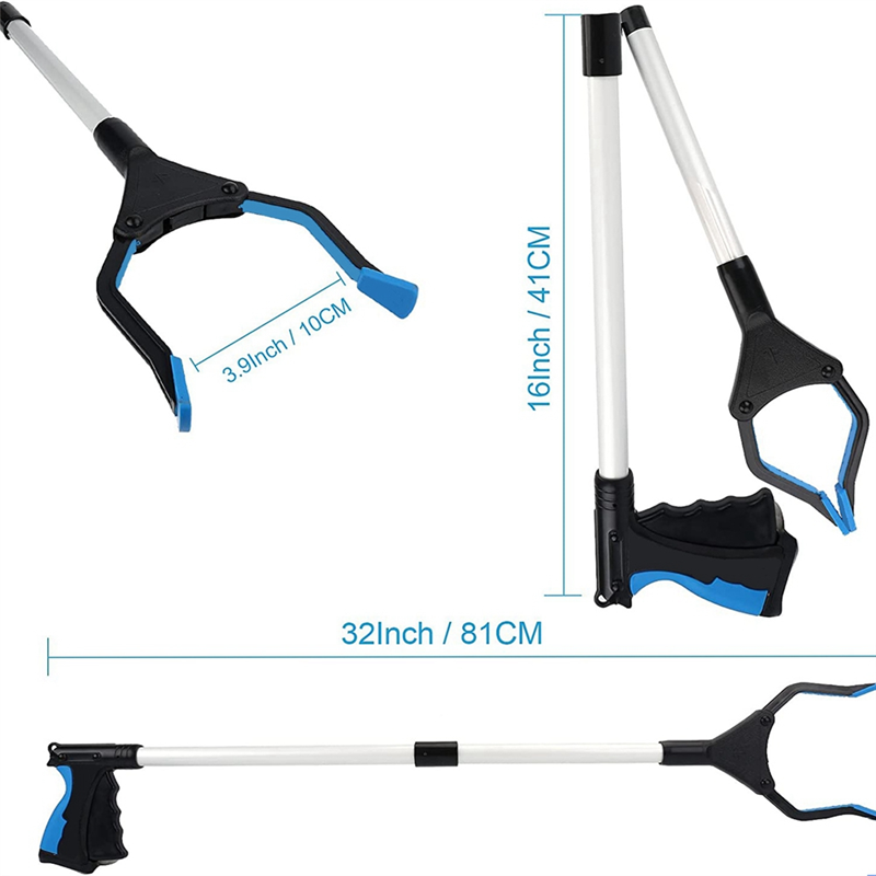 Foldable Litter Reachers Pickers Pick Up Tools Gripper Extender Picker ...