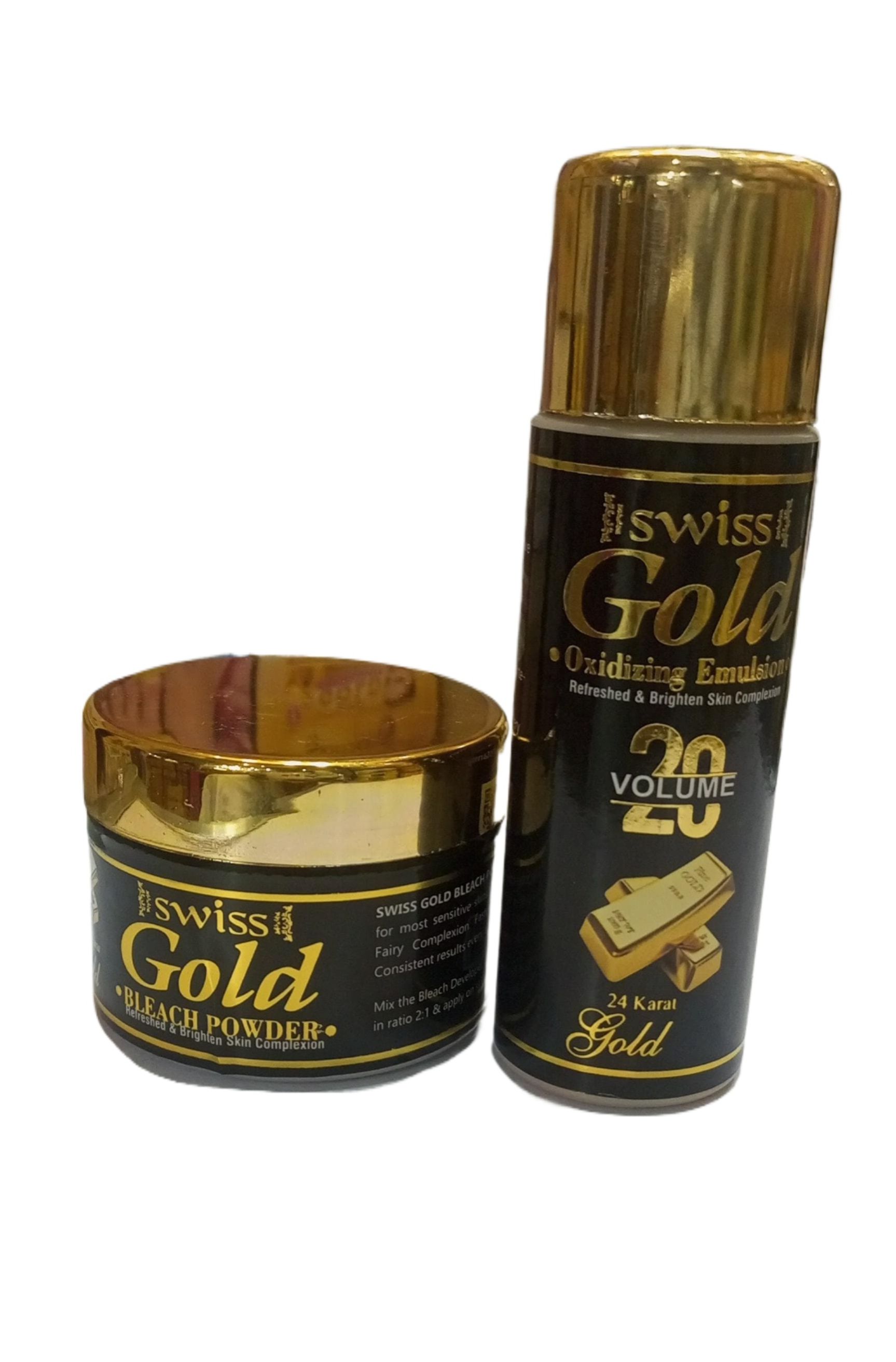 Swiss Gold Oxidizing emulsion Refreshed & Brighten Bleach Set Skin For ...