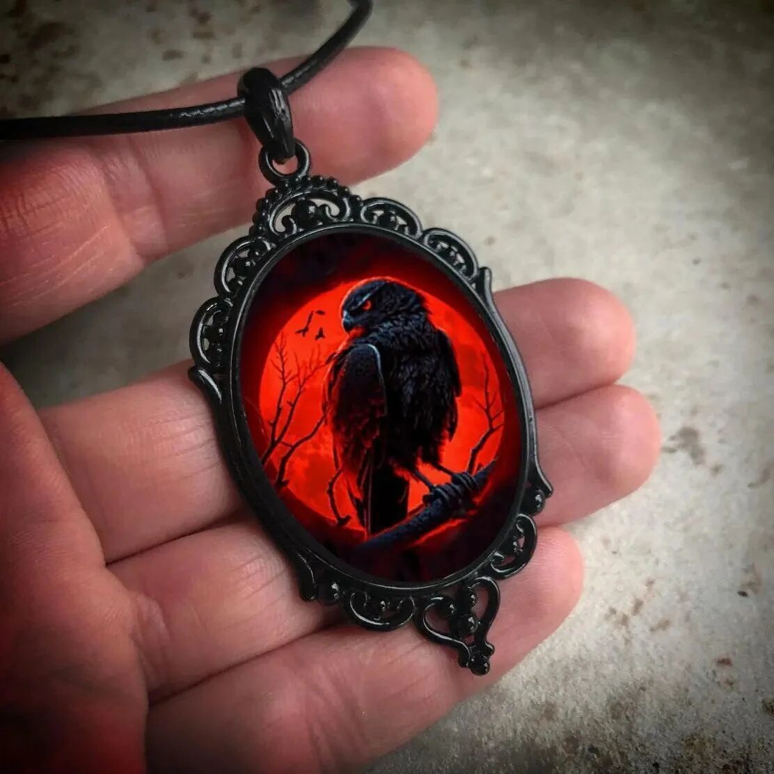 Gothic Vampire Cameo Necklace Women Men Fashion Pagan Witch Jewelry ...