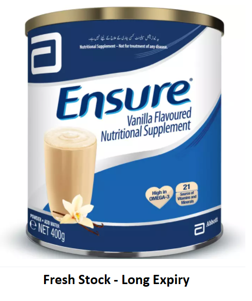 ENSURE® ORIGINAL POWDER - Vanilla - 400GM Complete, Balanced Nutrition ...