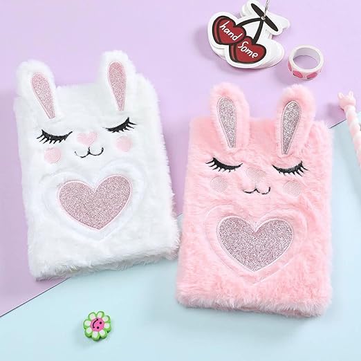 Unicorn A5 Size Fur Notebook Fur Diary Cute Soft Kitty Notebook for ...
