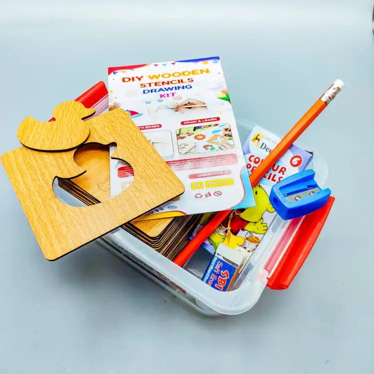 26 Pcs DIY Alphabets Wooden Drawing Aid Set Toys Children Painting ...